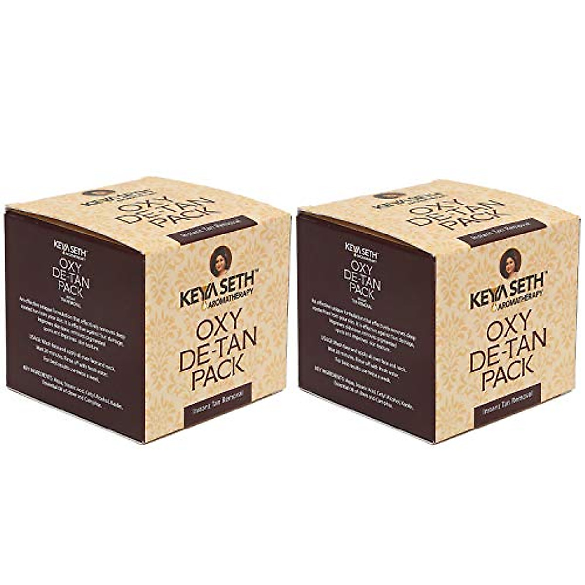 KEYA SETH AROMATHERAPY, DEVICE OF DROP Oxy De-Tan Pack Instant Tan Removal, 50 g (Pack of 2), large
