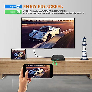 Xilibod Android 9.0 TV Box 2GB RAM/16GB ROM, Amlogic S905X3 64-bit Quad core ARM, G31 MP2 GPU Processor,H.265 Decoding 2.4G WiFi Smart TV Box - Model No.: X96 Air 2GB 16GB