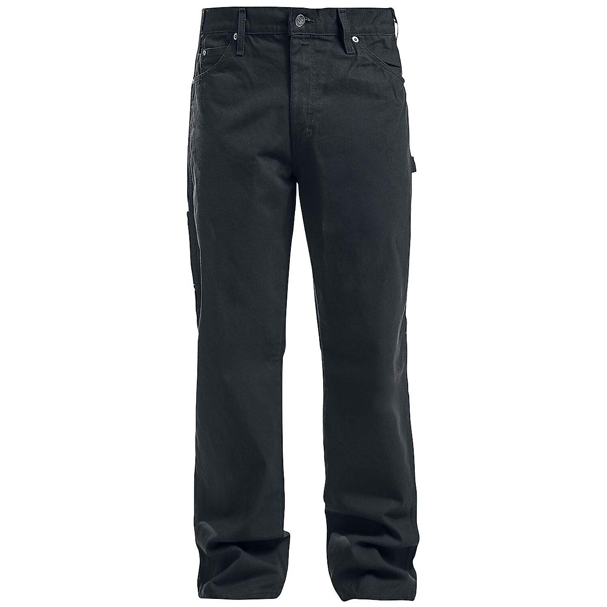 Dickies Men's Relaxed Fit Straight-Leg Duck Carpenter Jean, Black, 34W x 30L