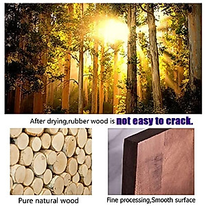 Knife Block,magnetic knife holder stand for kitchen counter,Knife Storage rack shelves, Rubber Wood Knife storage Organizer with Double Sided Magnetic,Knife Display Stand,without knives(12 * 7“)