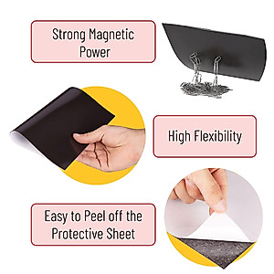 Mr. Pen- Adhesive Magnetic Sheets, 4" x 6", 10 Pack, Magnetic Sheets with Adhesive Backing, Magnetic Sheets, Flexible Magnetic Sheet, Picture Magnets, Cuttable Magnetic Sheets.