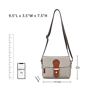 SATSEI Crossbody Bags for Women,Water Resistance Canvas Multi Pocket Crossbody Bags Travel Shoulder Bag