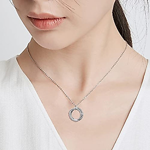 YinShan 60th Birthday Gifts for Women, Sterling Silver 6 Decade Jewelry Gifts Ideas, 60th Birthday Necklace Gifts for Her