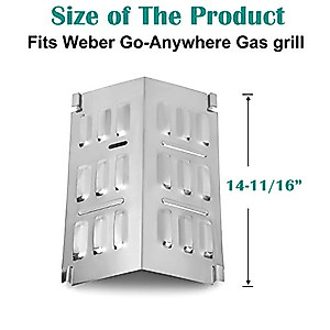 EasiBBQ Stainless Steel Flavorizer Bar for Weber 1141001 Go-Anywhere Gas Grill, Replacement for Weber 9201