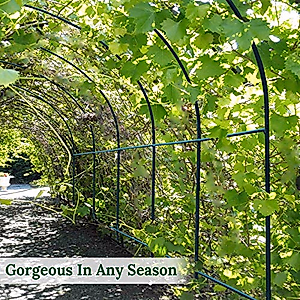 YardGrow Large Garden Support Arch Frame Climbing Plant Arch Arbor for Various Climbing Plant Roses Vines Birthday Wedding Party Decoration Pergola Frame (16' x 7' x 7')