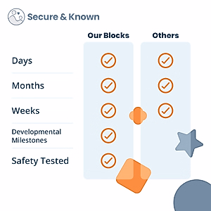 Baby Monthly Milestone Blocks Gender Neutral for Baby Boy and Girl Age Blocks for Photo Props Baby Milestone Blocks with Baby Milestone Board