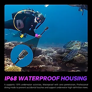 SJCAM C300 Pocket Camera 4K, 3800mAh Battery 6-Axis Stabilizer Action Camera, Dual-Touch Screen Body Camera, Waterproof, Suitable for Vlogging and Live Streaming, with Helmet Mount Kits, Black