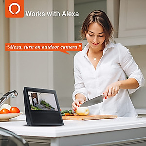 SHO Outdoor Plug-in Smart Security WiFi Camera, 1080P HD Video, IP66 Weatherproof, Motion Detection, Night Vision, Cloud Service, Compatible with Alexa and Google Home, 2 Pack