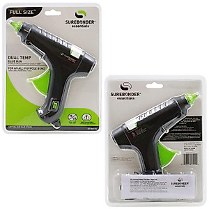 Surebonder DT-270 Dual Temperature 40W Full Size Hot Melt Glue Gun-Uses 7/16" D Glue Sticks , Green/Black
