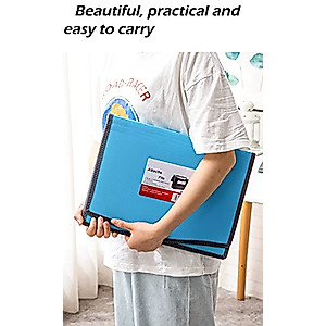 Expanding File Folder Document Organizer with Elastic Cord & Button Closure, Letter Size, 3.5" Expansion, Letter A4 Expandable File Folder for Home School Office Organization, 3 Pack