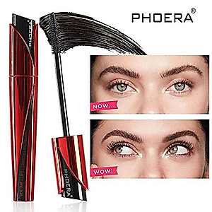 AQUAPURITY - PHOERA Lash Volume Mascara Waterproof, smudge proof Long Lasting Fiber Lash Black Mascara, 9D Curling Eye Makeup Intense Lengthen & Volumize False Eyelashes | Cruelty Free…