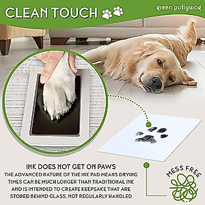 Green Pollywog - Extra-Large Clean Touch Inkless Ink Pad for Pets | Pawprints for Dogs & Cats Non-Toxic | Paw Print Stamp Kit | Dog Paw Print Kit | Cat Footprint Keepsake (2-Pack)