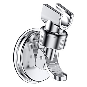 Shower Head Holder Suction Cup Handheld Showerhead Bracket Adjustable Height Shower Holder, Removable Handheld Wand Holder Wall Mounted Suction Bracket