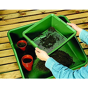 Tierra Garden GP55 Fine Galvanized Mesh Garden Sieve, Soil Sifting Pan