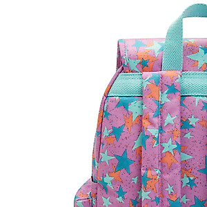 Kipling Women's Ezra, Adjustable Backpack Straps, Flap Closure, Nylon Travel Organizer, Starry Wonder, 11.5''L x 15.25''H x 8.75''D