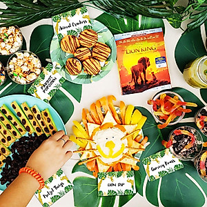 Bessmoso Gold Safari Party Favors Decorations Tropical Jungle Animals Dessert Table Set Welcome Sign Food Labels Cards Thanks Tags Jungle Safari Animals Wild Birthday Party Supplies