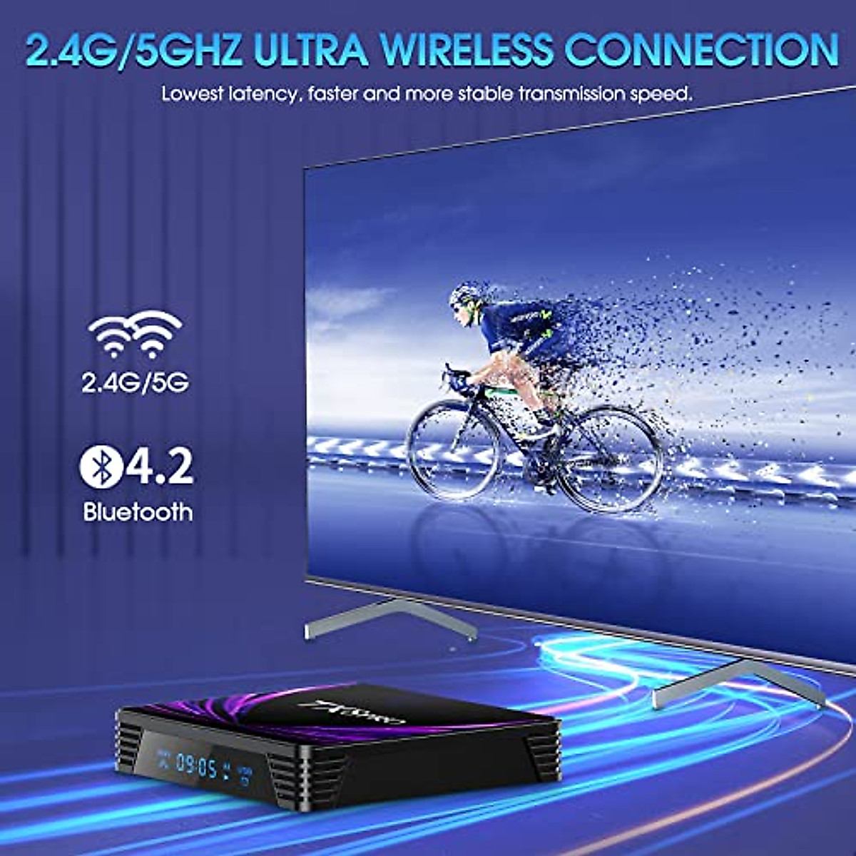 Android TV Box 11.0, TX8PRO Android TV Box 4GB RAM 32GB ROM Amlogic S905w2 Android Box, 2.4G/5GHz Dual WiFi BT5.0 3D 4K Ultra-HD H.265 TV Box