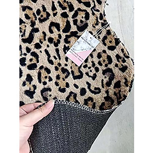 Leopard Rug Animals Cheetah Print Area Rug Faux Cowhide Carpet Shag Rug Foot Mat Pad for Living Room Bedroom Office Chair Sofa Home Decor 2' x 3'
