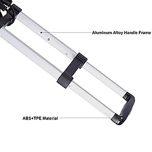 RedSwing Folding Hand Truck Dolly, 99Lbs Luggage Trolley Cart with 4 Wheels and Strechable Base, Portable Dolly Platform Cart for Luggage, Moving, Shopping, Sliver