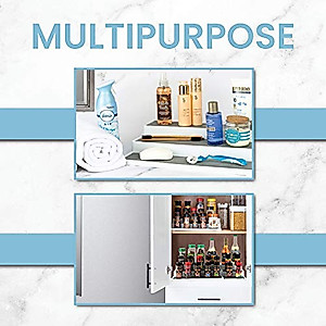 Homeries Expandable 3-Tier Spice Rack Modern Design Waterproof and Non Skid Shelf Kitchen Organizer for Pantry Cabinet or Countertop Use (1 Pack, 3 Tier Expandable)