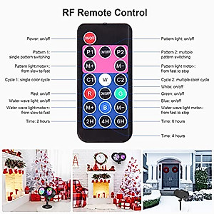 Christmas Halloween Projector Lights, Remote Control Timer 2-in-1 Ocean Wave Snowflake LED Projection Lamp Waterproof, Indoor Outdoor LED Projector Light for Holiday Party Garden Landscape Decorations