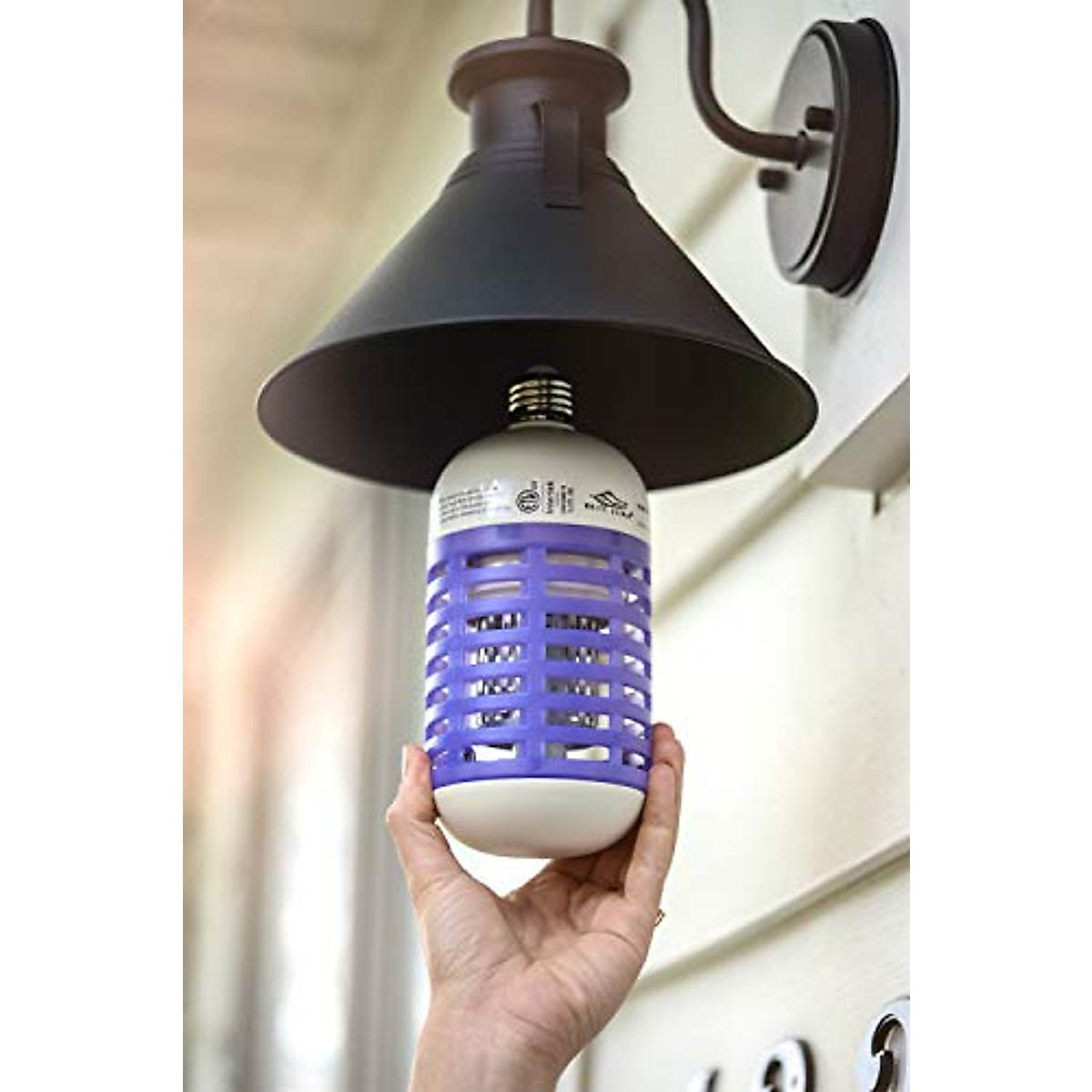 White Kaiman UV-A 5WATT Bug Zapper Electric Bulb for Indoor & Covered Outdoors 500volts (White Zapper)