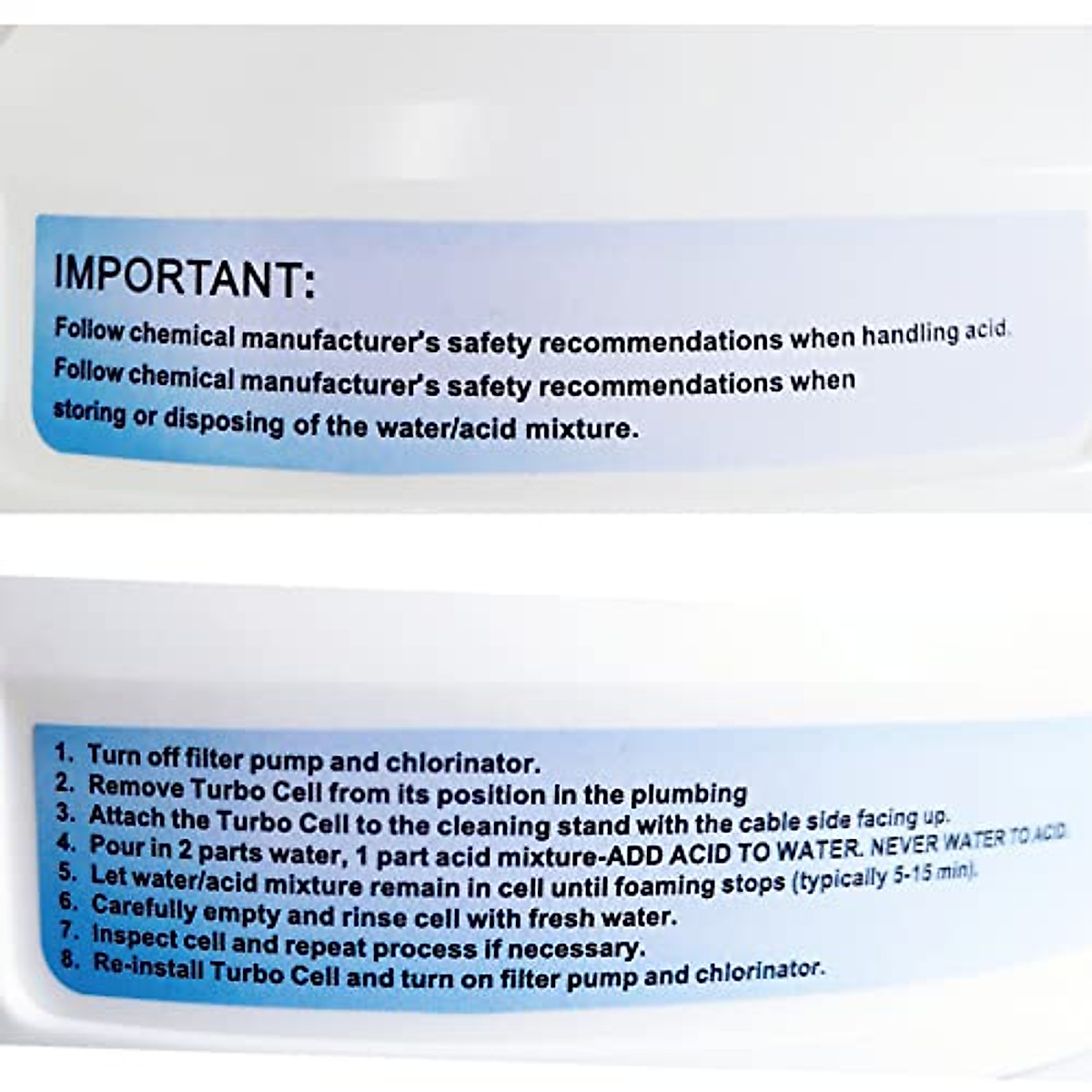 DEF Pool Cleaning Stand GLX-CELLSTAND Replacement for All Hayward and 520670 IntelliChlor Acid Washing Kit White Heavy Duty Plastic