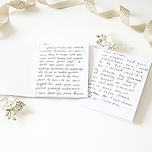 bloom daily planners Wedding Vow Books - His & Hers Unlined Keepsake Booklets for Bride and Groom (5.5" x 4.3") - Set of 2 - Gold Geometric