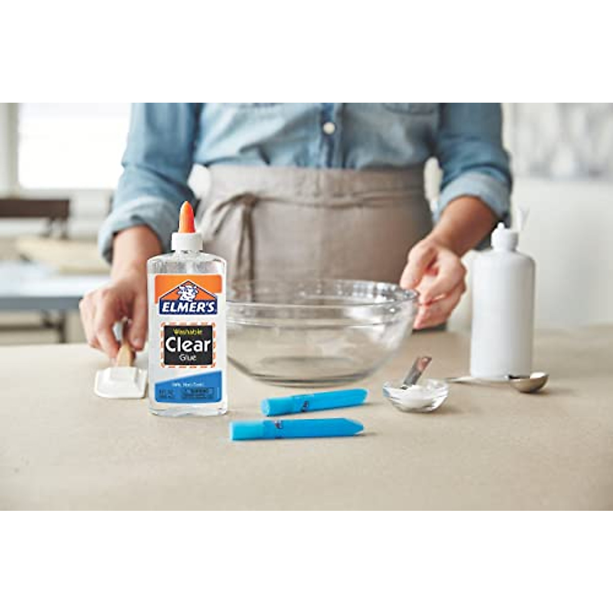 Elmer's Liquid School Glue, Clear, Washable, 32 Ounces - Great for Making Slime