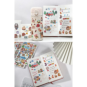 gomtyea Cute Scrapbook Stickers,Kawaii Laser Rabbit Bear Cat Animal Waterproof Bling Photo Decoration Sticker Decal Packs for Phone Case,Laptop,Aesthetic Stickers for Kids,Teens,Adults,8 Sheets