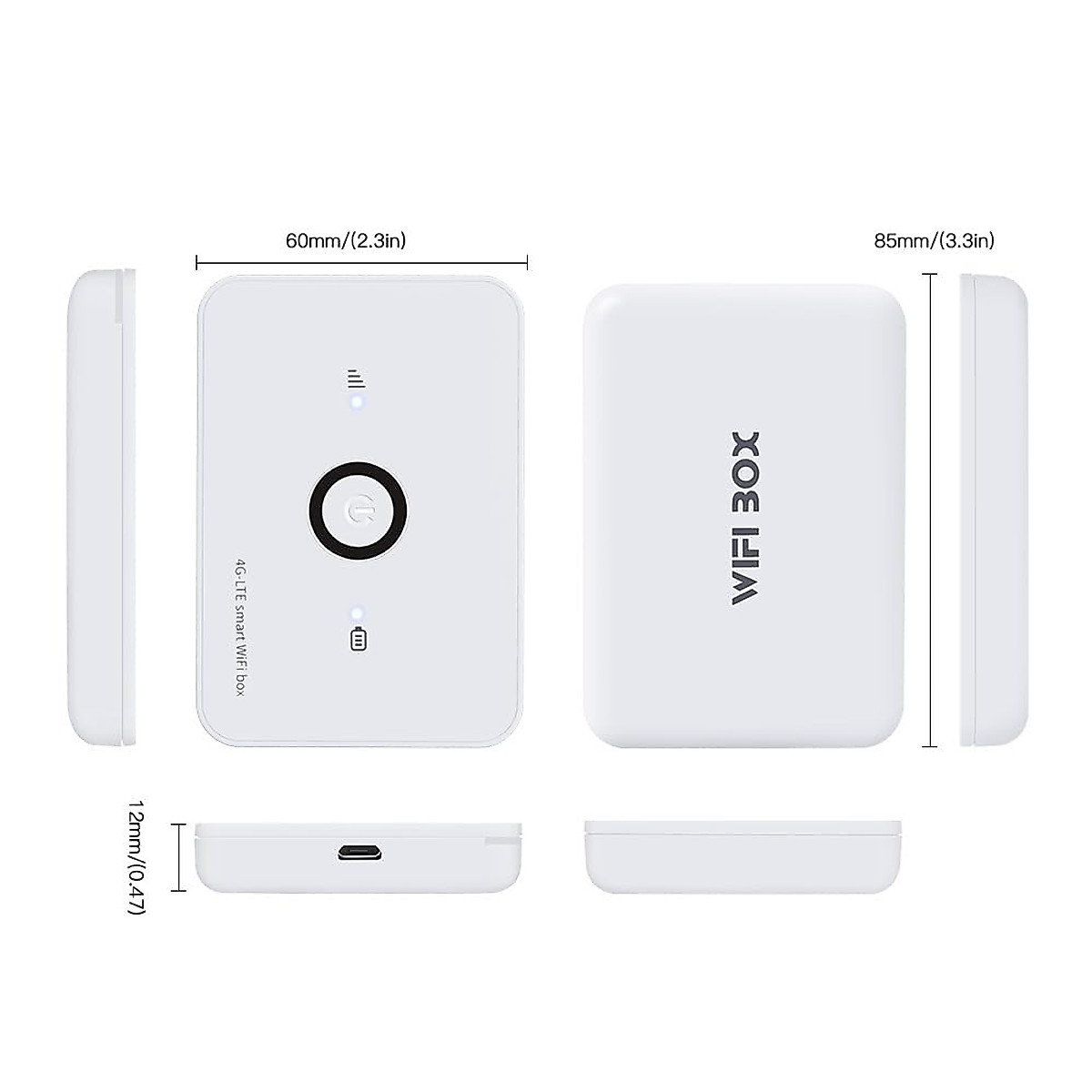 HOSAYA MF906 4G LTE WiFi Modem with Built-in Battery Portable 4G Router ...