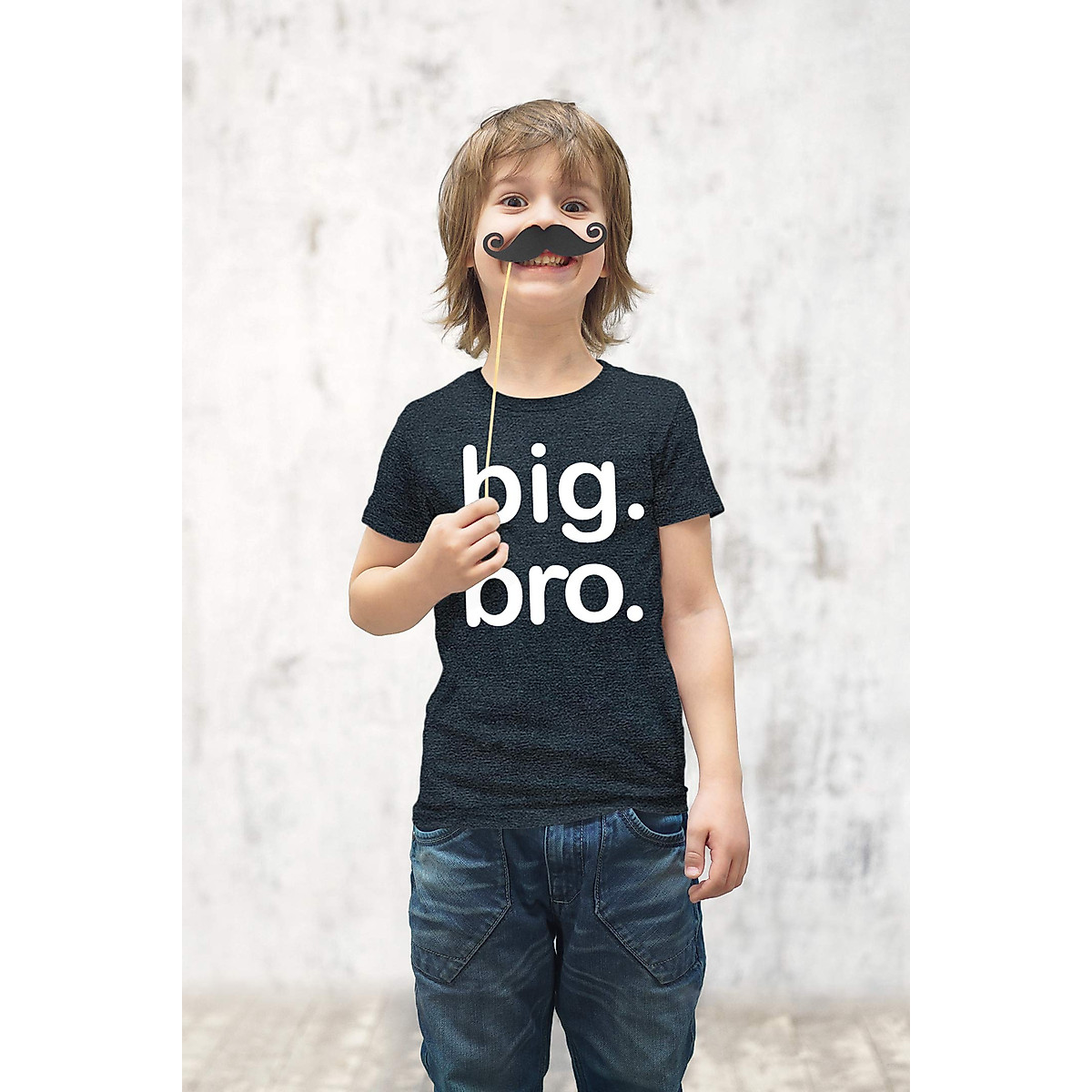 Big Brother Shirt, Big bro Shirt, Big Brother Announcement Shirt, Big Brother t Shirt Toddler (Charcoal Black, 18 Months)