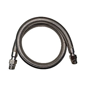 Industrial Grade Compressor Jumper Hose, 3/4" NPT Male x 48" Length, 750°F，450 PSI，Both Sides Fittings Rotate Freely，Flexible Whole body Stainless Steel Metal Hose