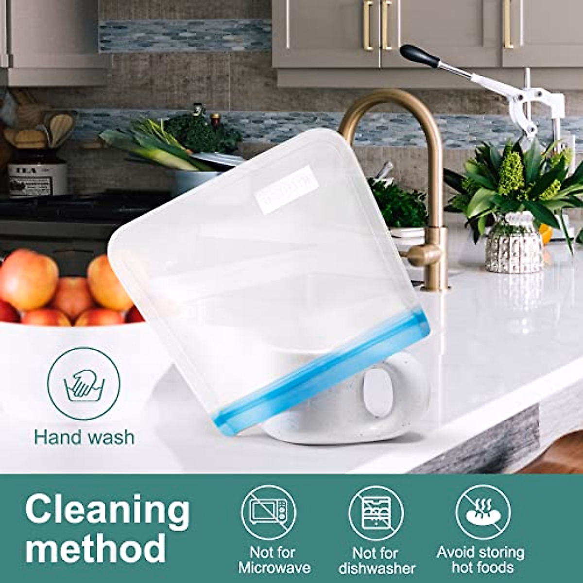 KITHELP 18 Packs Reusable Storage Bags BPA FREE, Reusable Sandwich Bags Leak-proof Freezer Bags, Washable Gallon Bags Snack Bags, Eco-friendly Lunch Bags for Food