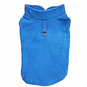 Oomiibe Winter Pet Dog Clothes Puppy Clothing French Bulldog Coat Pug Costumes Jacket Dog Cold Weather Coats for Small Dogs Chihuahua Vest (Small,Blue)