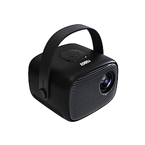 Naxa Electronics NYP-2002 Portable LCD Mini Projector with Remote, for Streaming from Phones, Gaming, HDMI, USB 2.0, MicroSD Support, AV in, DC in, and 3.5mm Earphone, Shiny Black (NVP-2002)