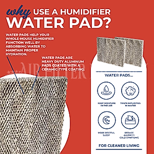 Air Filter Factory Replacement for 12HF, EP037, EP-037 Hamilton Beach Humidifier Water Pad Filter 2-Pack