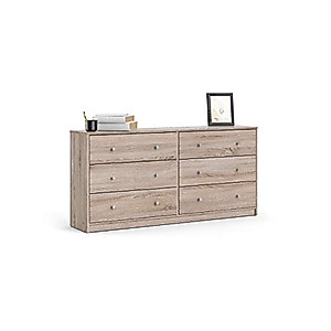 Tvilum 6 Drawer Double Dresser, Truffle Gray