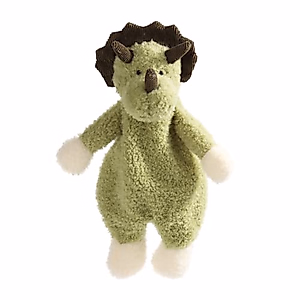 Apricot Lamb Stuffed Animals Dinosaur Security Blanket Green Triceratops Infant Nursery Character Blanket Luxury Snuggler Plush 10 Inches
