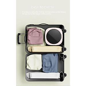 FUIART Portable Washing Machine, Mini Washer 9L High Capacity with 3 Modes Deep Cleaning for Underwear, Baby Clothes, or Small Items, Foldable Washing Machine for Apartments, Camping, Travel (Pink)