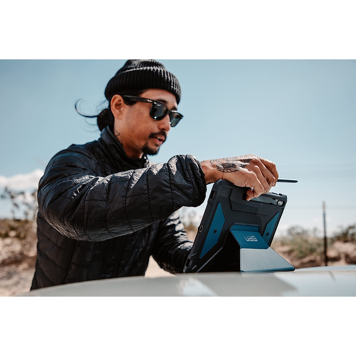 URBAN ARMOR GEAR UAG Designed for Galaxy Tab S8 Plus 12.4-inch (SM-X800 & SM-X806) Case Rugged Smooth Exterior Material Heavy Duty Folio Stand Metropolis SE Protective Cover, Mallard