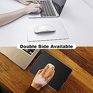 Hard Silver Metal Aluminum Mouse Pad Mat Smooth Magic Ultra Thin Double Side Mouse Mat Waterproof Fast and Accurate Control for Gaming and Office(Small 9.05X7.08 Inch)