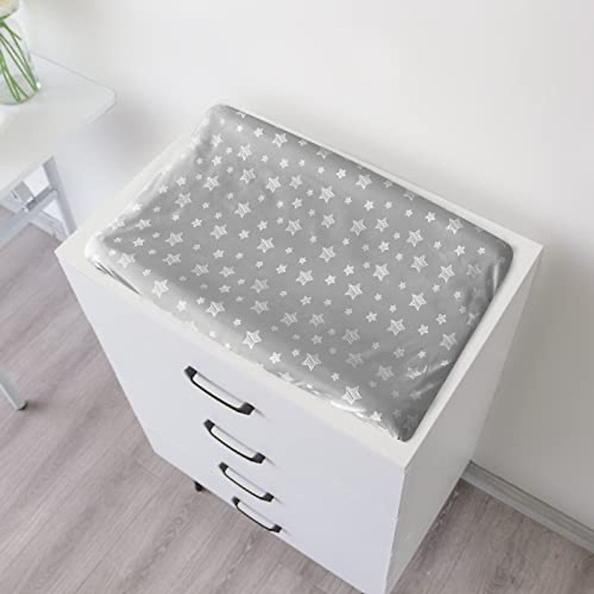 Changing Pad Cover for Boys Girls 2 Pack, Lovely Print Soft Unisex Diaper Change Table Sheets and Changing Pad Liner Bassinet Liner Waterproof, Warm On Baby's Back Bamboo Terry Thick Cushion 3 Count