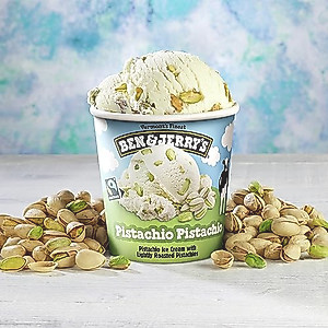 Ben & Jerry's Pistachio Pistachio Ice Cream Pint Non-GMO 16 oz