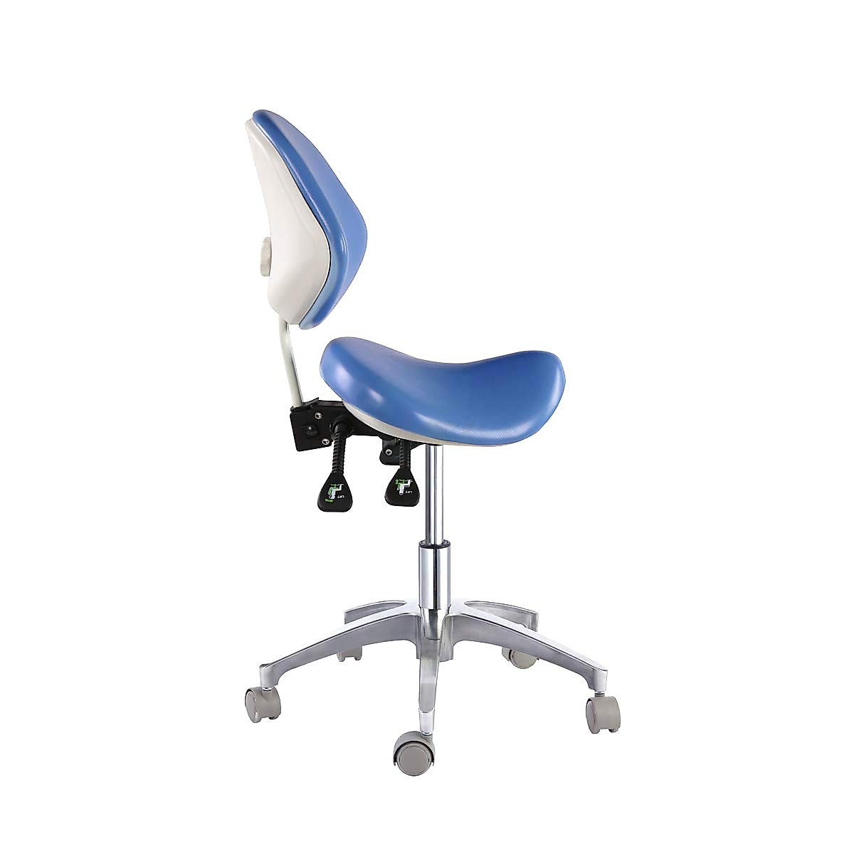 SoHome Two-Way Adjustment Dental Saddle Chair Doctor's Stool PU Leather Medical Mobile Chair