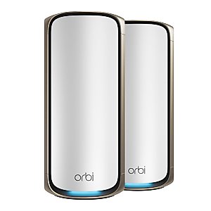 NETGEAR Orbi 970 Series Quad-Band WiFi 7 Mesh Network System (RBE972S), Router + 1 Satellite Extender, Covers Up to 6,600 sq. ft., 200 Devices, 10 Gig Internet Port, BE27000 802.11be (Up to 27Gbps)
