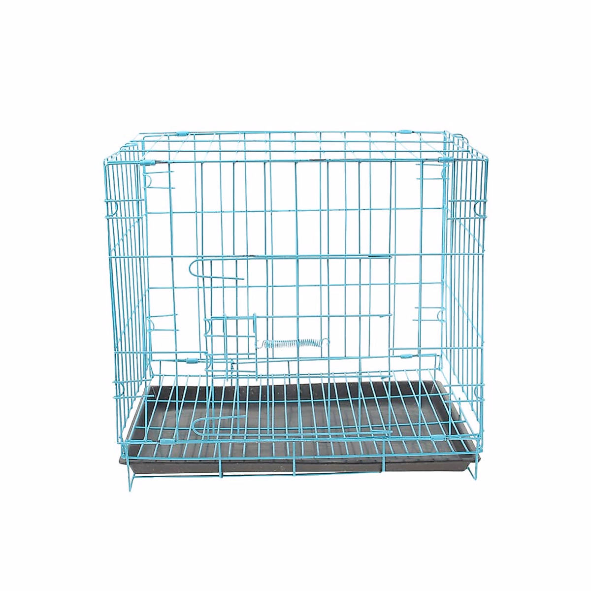 Large Dog Crate Pet Folding Cage Collapsible Dog Cage Indoor Outdoor Dog Crate Small Metal Wire Dog Crate with Leak- Pan Portable Pet Cage for Puppy Cat Rabbit Dog Kennel