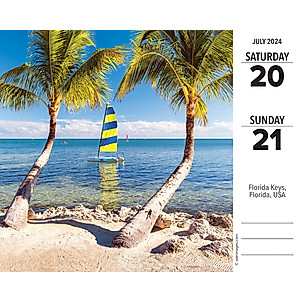 Willow Creek Press Ah, The Beach! Daily 2024 Box/Desk Calendar (5.86" x 4.72")