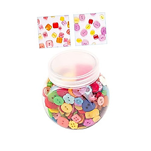 COHEALI 800 Pcs Christmas Wood Buttons Nativity Toy Botones Decorativos para Manualidades Wood Sewing Buttons Xmas Colorful Buttons Craft Toys Water Table Toys Craft Buttons Scrapbook Love