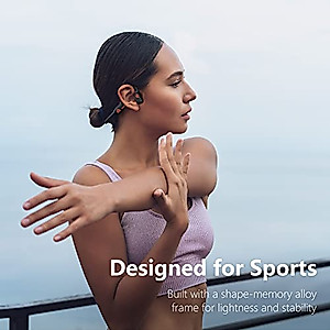 klatre Open Ear Bone Conduction Headphones Wireless Bluetooth 【2023 Version】 for Running/Cycling with Sweat Resistant&Waterproof, Sports Headset Outdoors with ENC Dual Mics for Clear Calls-Sunrise